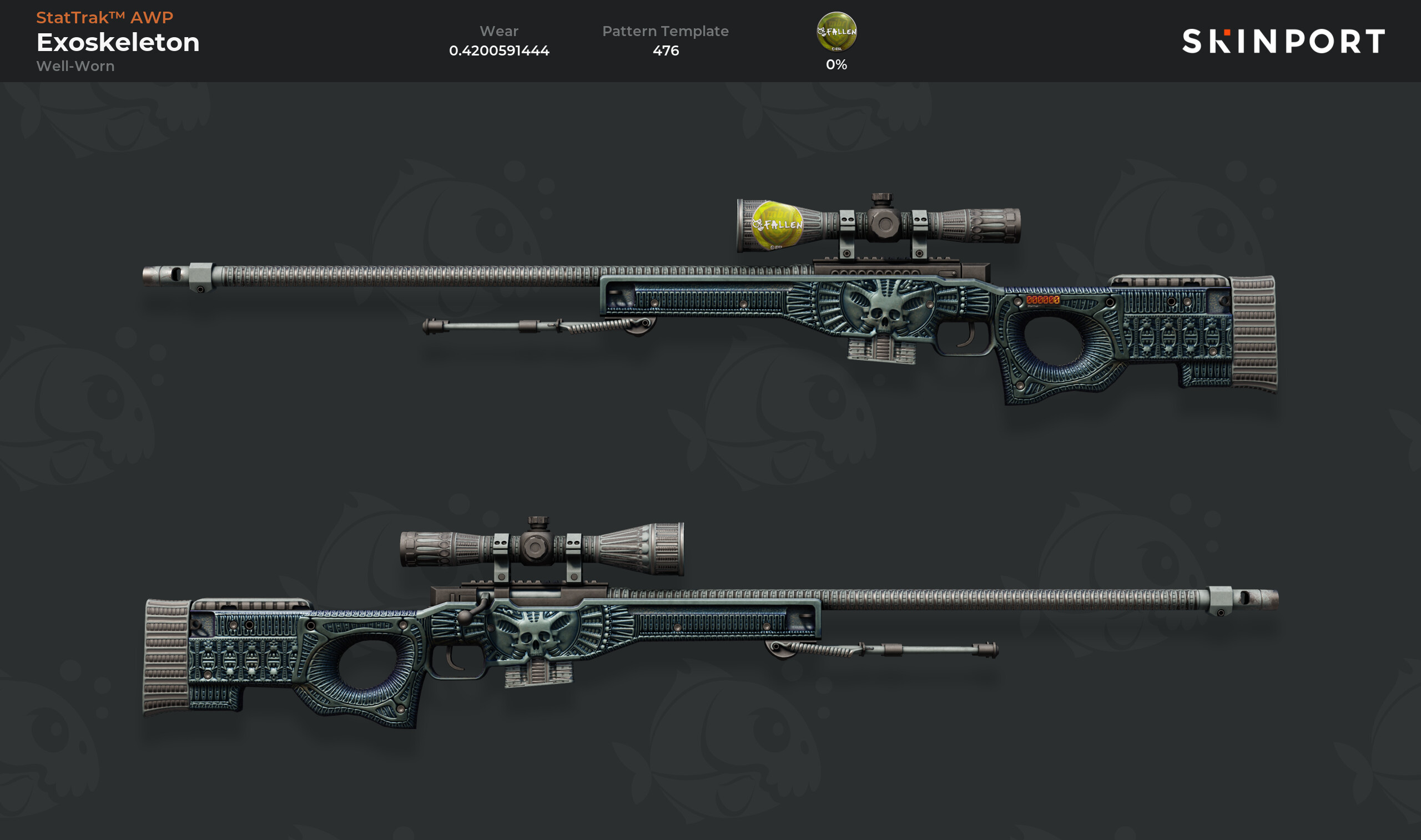 Купить StatTrak™ AWP | Exoskeleton (Well-Worn) - цена 11.88 $ USD ...
