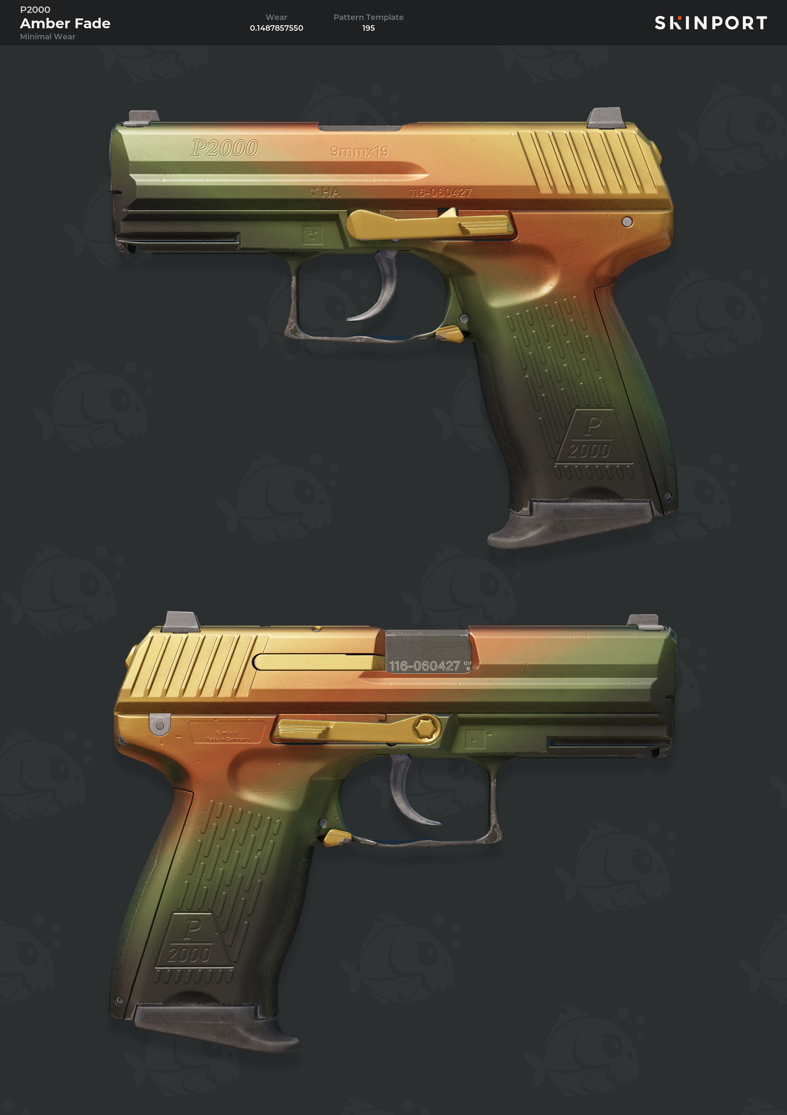 Купить P2000 | Amber Fade (Minimal Wear) - цена 3.68 $ USD | Купить ...