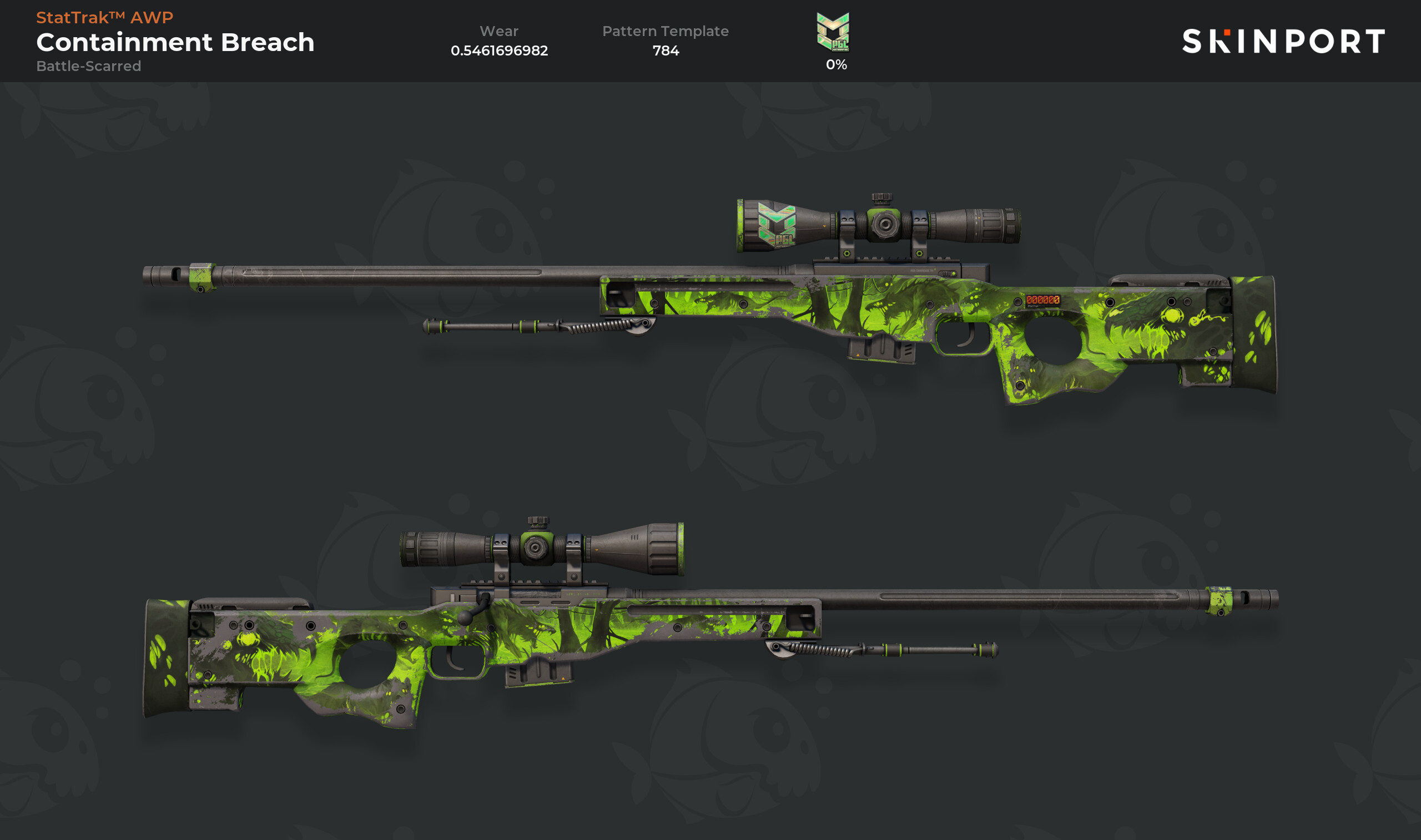 Купить StatTrak™ AWP | Containment Breach (Battle-Scarred) - цена 112. ...