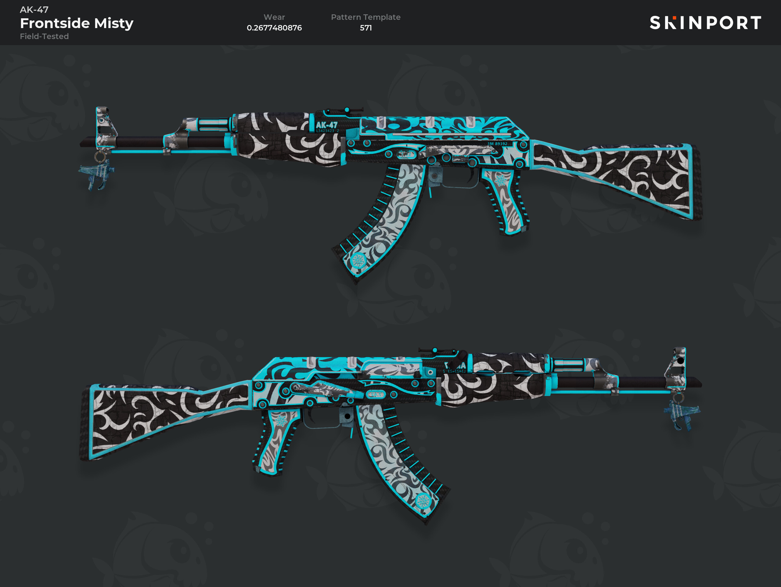 Купить AK-47 | Frontside Misty (Field-Tested) - цена 1261.58 ₽ RUB ...
