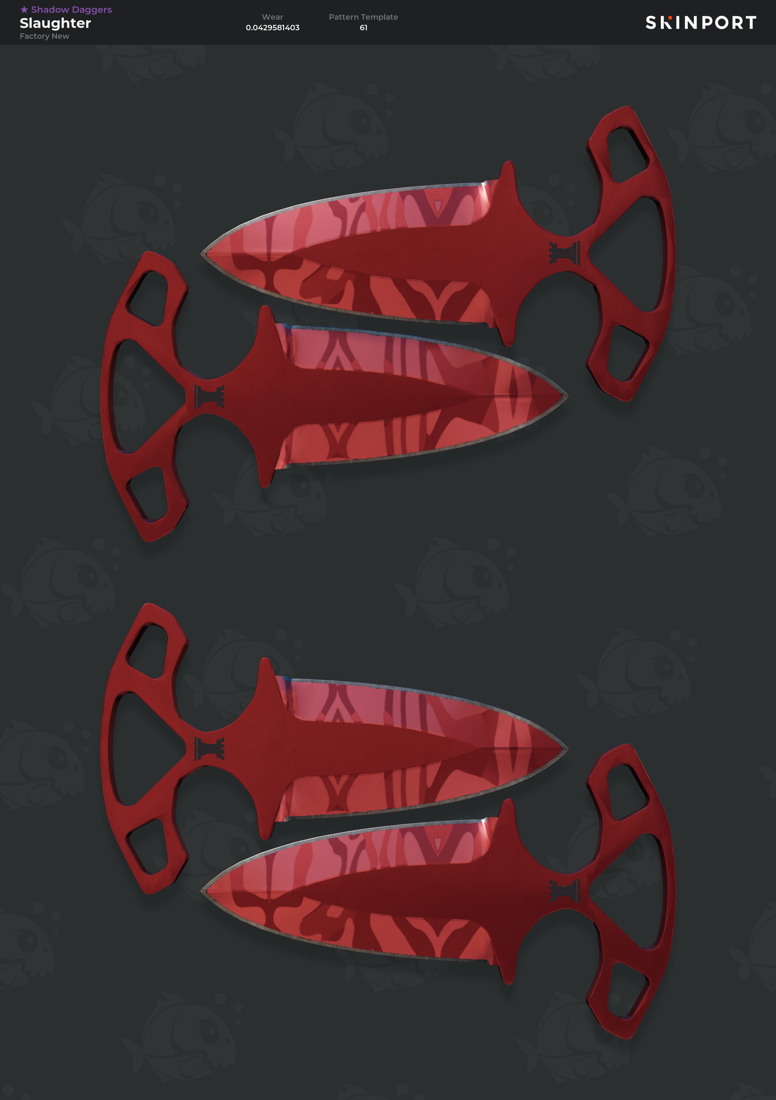 Купить ★ Shadow Daggers | Slaughter (Factory New) - цена 15117.73 ₽ RUB ...